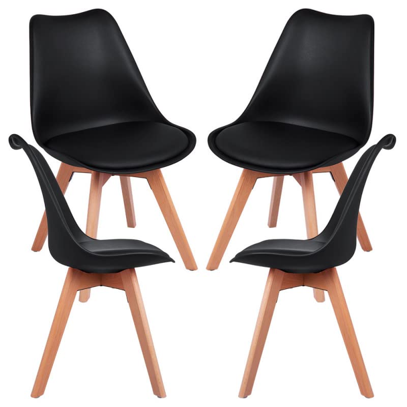 Sillas Comedor Pack 4 Negras - Hiper Asia