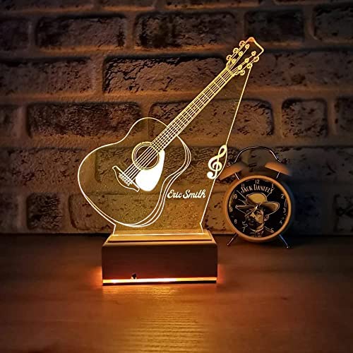 Buy WEHATKE 3D Guitar Acrylic LED Night Lamp for Music Love Friend for ...