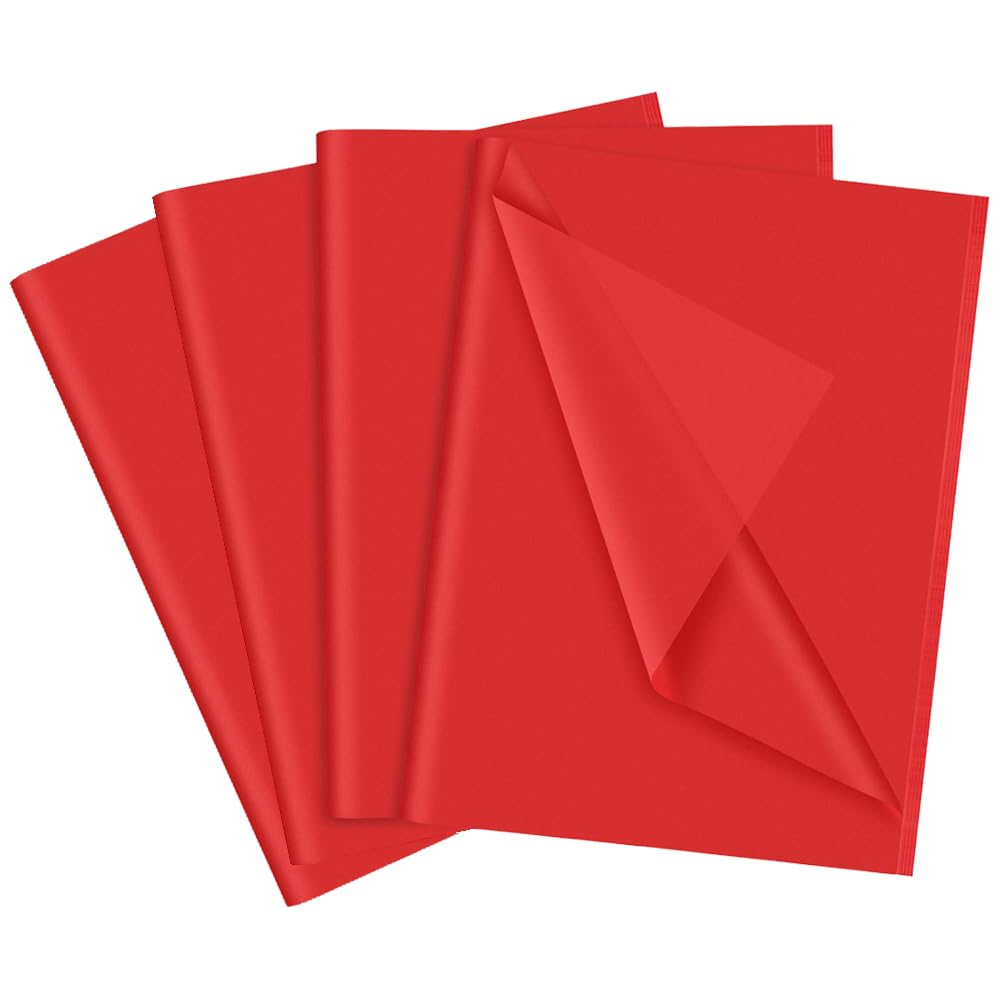 60 Sheets of Red Tissue Paper, 35 x 50 cm Gift Wrapping Tissue Paper ...