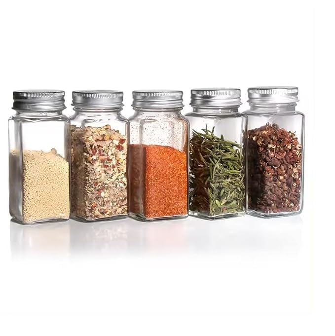 Buy Spice Jars, Set of 24 Glass Jars with Lids with Labels Spice Jar ...