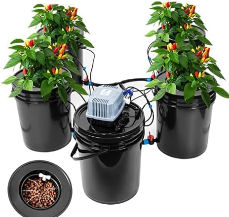 Amazon.com : Hydroponics Growing System, 5 Gallon Hydroponic Bucket Kit ...