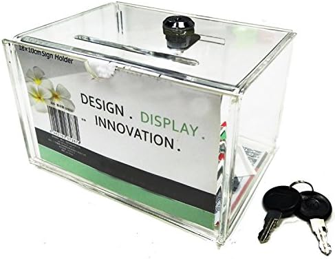 Amazon.com : Marsui Acrylic Suggestion Box Large Donation Box 16 x 6.7 ...