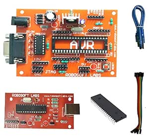 Robosoft Labs AVR 40 PIN Development Board with MAX232, ATMEGA16 IC ...