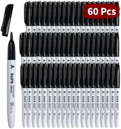 Amazon.com : A-Trend Deals 60 Pack Black Permanent Felt Waterproof ...
