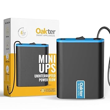 Oakter Mini UPS for 12V WiFi Router Broadband Modem | Backup Upto 4 ...