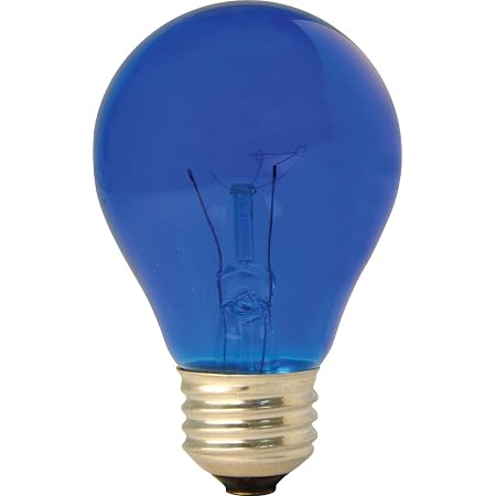 KOR (Pack of 4) 25 Watt Ceramic Blue A19 Incandescent Light Bulb - 130V ...