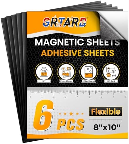 Amazon.com : Magnetic Strips with Adhesive Backing 12" x 0.5", 12 Pack ...
