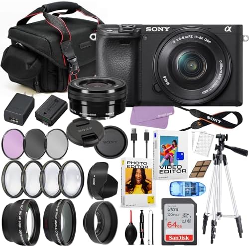 Amazon.com : Sony A6400 Mirrorless Camera with 16-50mm Lens Bundle ...