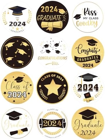 Amazon.com: 1.5 Inch Graduation Stickers Class of 2024, 500Pcs Blue ...