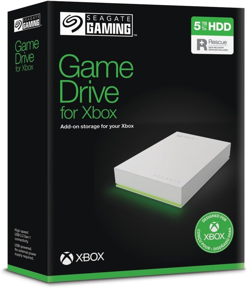 Amazon.com: Seagate Game Drive voor Xbox 5TB, Externe harde schijf, USB ...