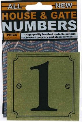 Amazon.com: Gold house/gate number 1 by Classic Sign & Design