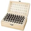 Amazon Basics Metal Alphabet And Number Stamp Kit Tools Set With Wood ...