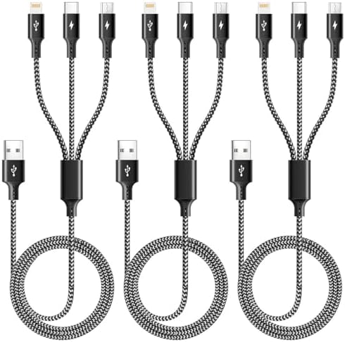 Amazon.com: Multi Charging Cable,(2Pack 4FT) 3 in 1 Charging Cable for ...