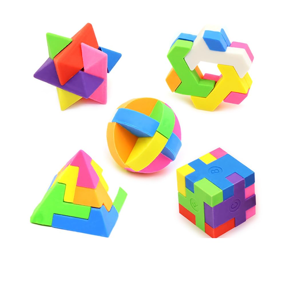 3D Puzzle Erasers,10 PCS Take Apart Erasers Rubbers Erasers for Kids ...