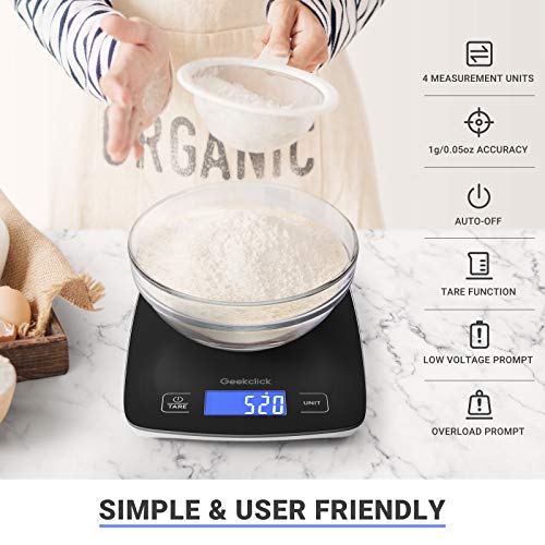 Buy Geekclick Digital Food Kitchen Scale, 22lb Scale for Food Weight ...