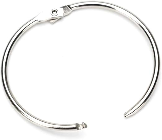 Coideal Large Metal Binder Rings - 20 Pack 2.5 Inch Silver Leaf Loose ...