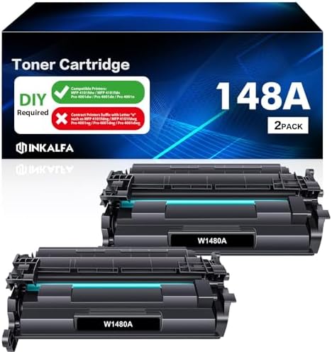 Amazon.com: 148A Toner Cartridge (No Chip) Replacement for HP 148A 148X ...