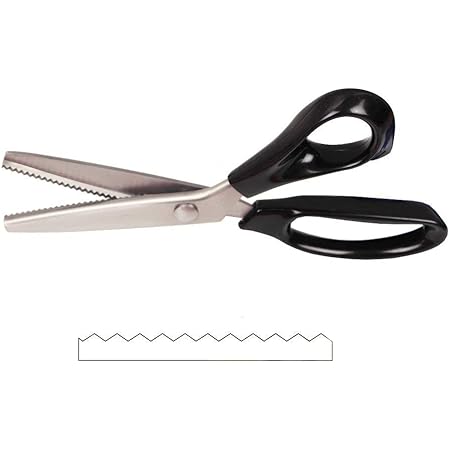 Serrated Scalloped Edge Pinking Shears, Stainless Steel Dressmaking ...