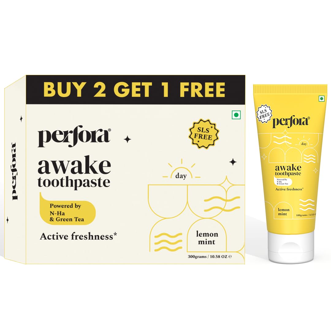 Perfora Awake Toothpaste Lemon Mint 300g 3x 100g Active Freshness ...
