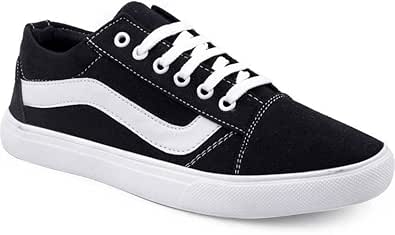 Buy Afreet Casual Lace Up Sneaker Black Casual Shoes Men 215-Leaf Black ...