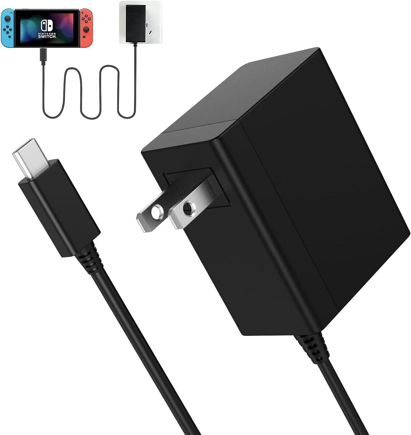 Amazon.com: Charger for Nintendo Switch - Portable Fast-Charging ...