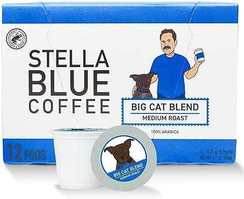 Amazon.com: Stella Blue Single-Serve Coffee Pods, Big Cat Blend ...