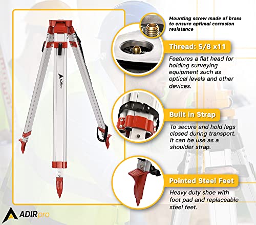 Snapklik.com : AdirPro Universal Survey Tripod Aluminum Laser Level ...
