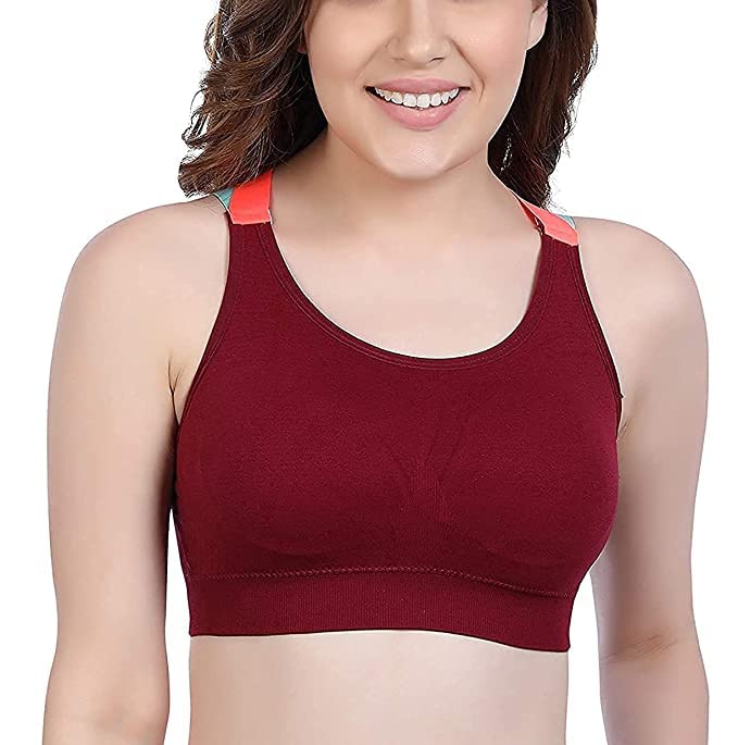 Buy Soft Bodice-Sports Bra with Delicate Pad Stretchable Comfy Cross ...