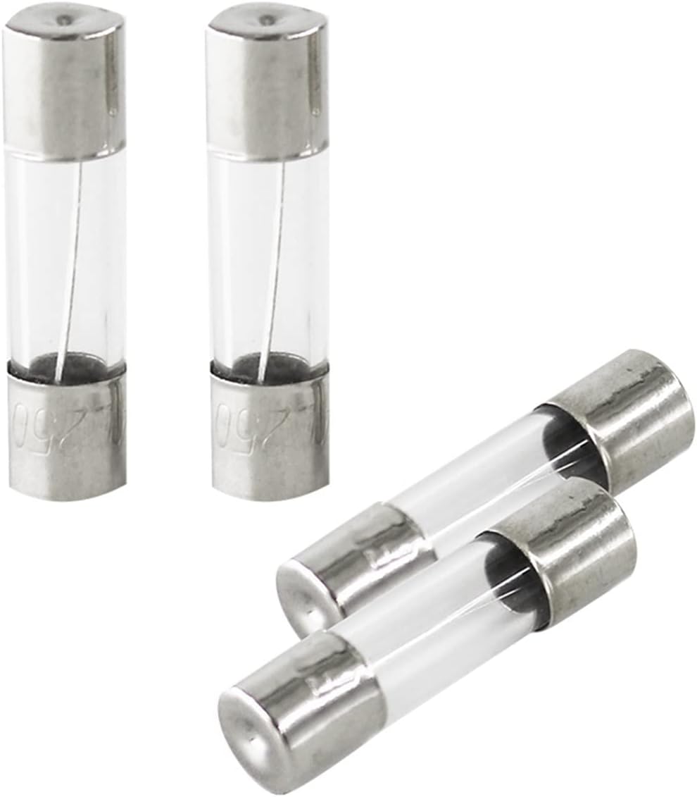Amazon.com: KMZSHPJNY Fuse Glass Tube Fuse 5 * 20MM 0.2A 0.5A 1A 2A 3A ...