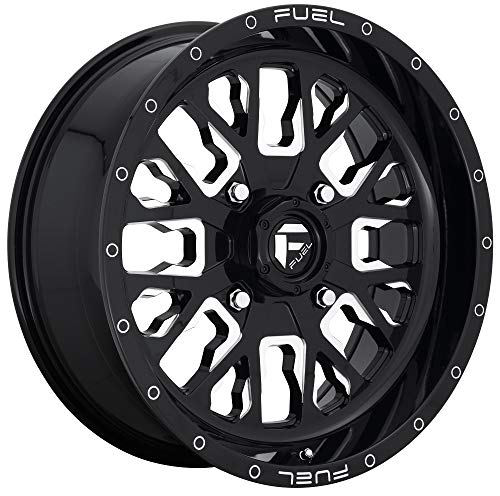 One 24x14 Fuel D611 Stroke 8x170 -75 Gloss Black Milled Wheel Rim for ...