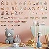 Amazon.com: Yeaqee 9 Sheets Boho Alphabet Wall Decals Animal Alphabet ...