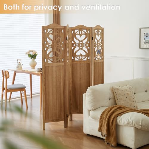 Snapklik.com : 4 Panel Room Divider Fully Assembled, Carved Room ...