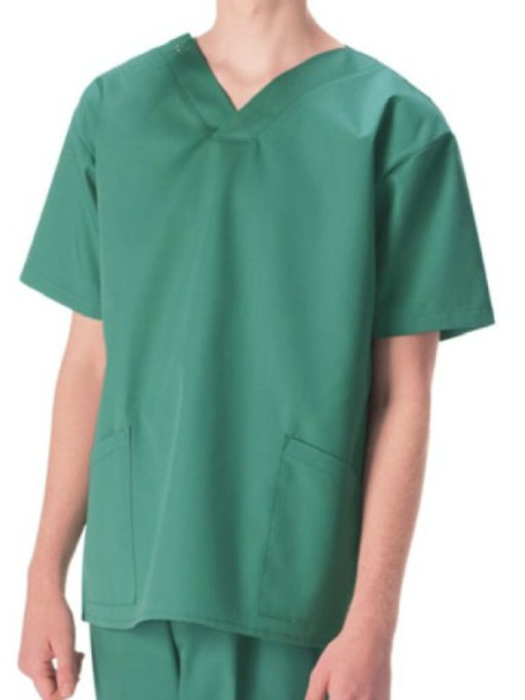 Amazon.co.jp: [ナガイレーベン] 男女兼用 上衣 半袖 ドクタートップ メディガード 手術衣 白衣 NR-8602 LLサイズ グリーン : ファッション