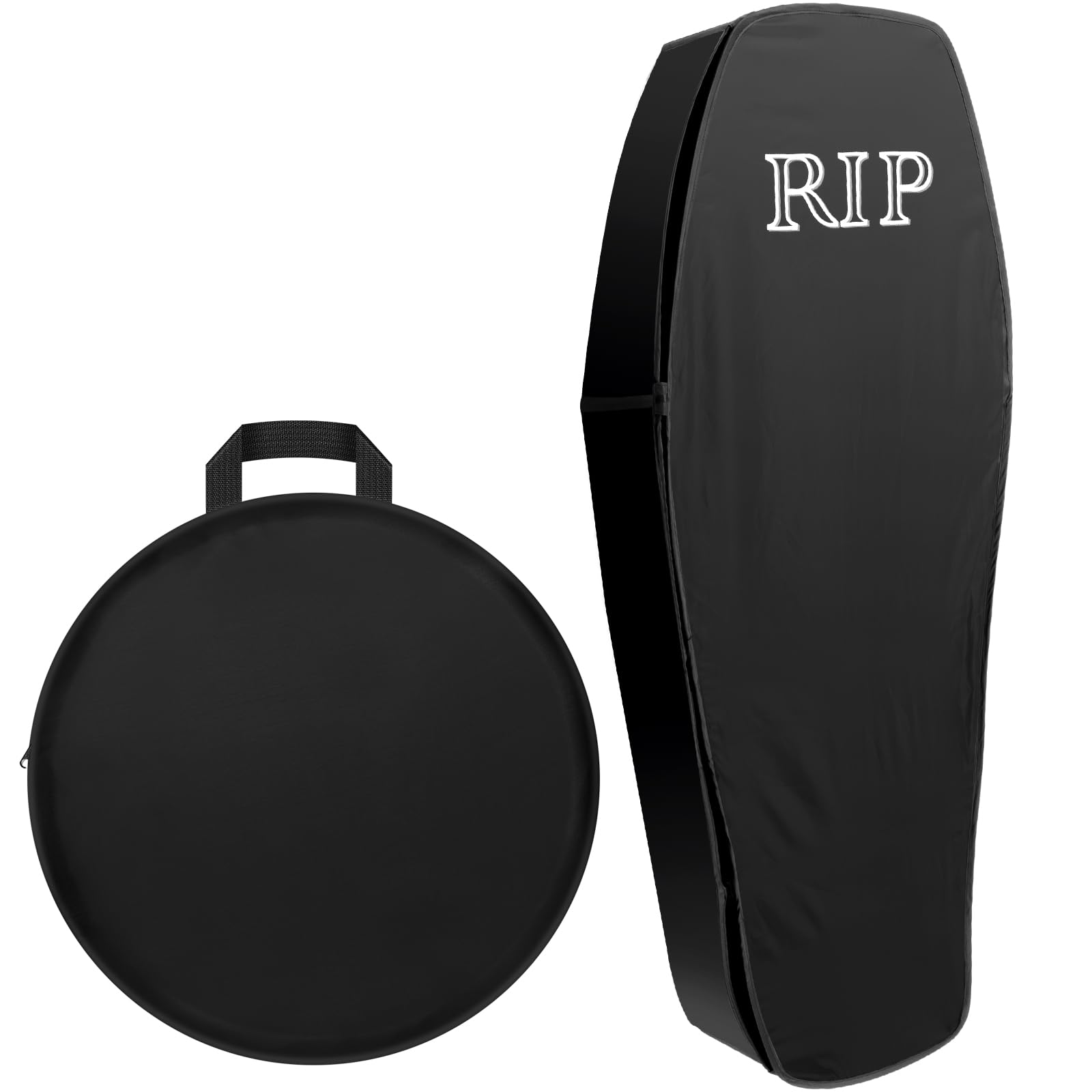 Buy Liliful 1 Pc 5.6 ft Halloween Pop up Coffin with Lid Collapsible ...