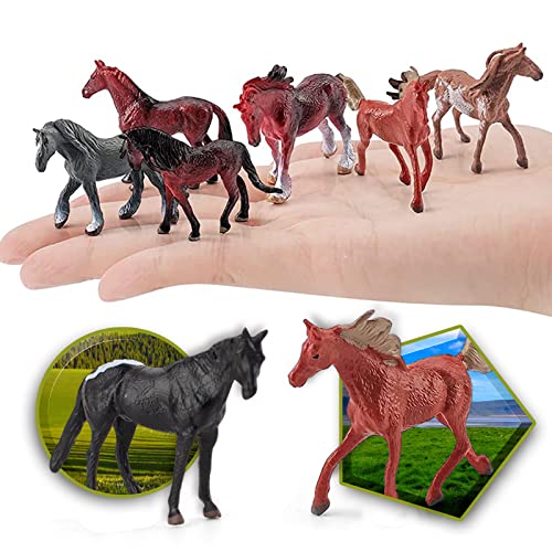 Snapklik.com : 12PCS Realstic Mini Horse Figurines Toy Palyset Arabian ...