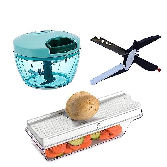 Multipurpose Kitchen Combo of Quick Handy Chopper Stainless, Dry Fruit ...