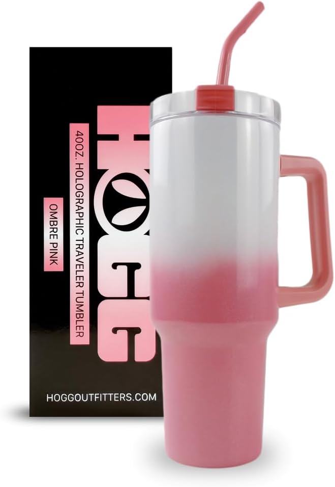 Amazon.com: Hogg 40oz Traveler - Holographic Ombre Pink, 40 oz ...
