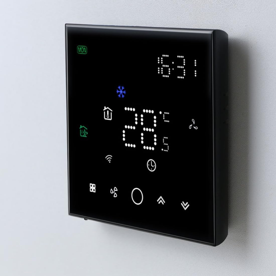 Melfi™ Wifi Programmable Room AC Smart Thermostat Balck MATRIX | Energy ...