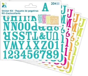Amazon.com: Momenta Alphabet Sticker Pack, Brights Glitter Upper Case