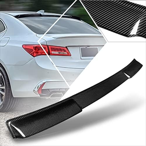 Amazon.com: Black Carbon Fiber STP-Style Rear Window Roof Spoiler ...