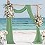 Amazon.com: ROMANKAS Navy Blue Arch Drapes Chiffon Wedding Arch Draping ...