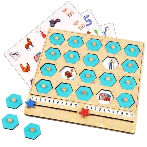 Amazon.com: KidSweeties Memory Game Box, Wooden Matching Games for ...