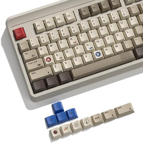 Amazon.com: Womier Retro Keycaps, PBT Keycaps 60 65 75 100 Percent ...