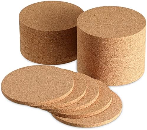 Amazon.com: Maxcheck 36 Set Thick Cork Coasters Wedding Favors, 4 Inch ...