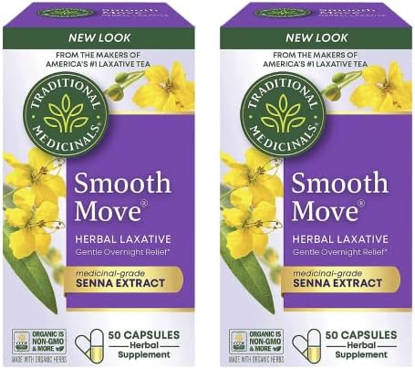 Amazon.com: Traditional Medicinals Smooth Move Senna Capsules, 50-Count ...