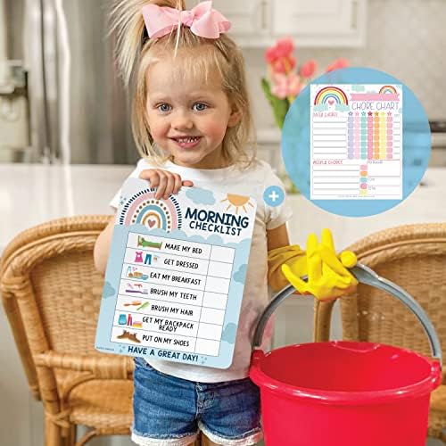 Amazon.com: Boho Rainbow Schedule for Kids Schedule Board for Home, 16 ...