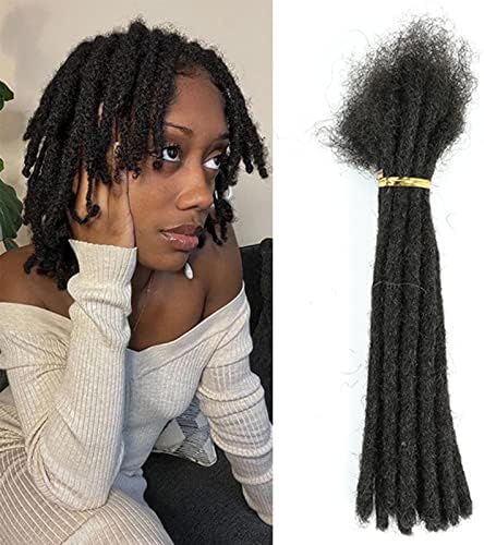 Amazon.com : XIAULAU 10 Inch Loc Extensions Human Hair 30 Locs 0.8cm ...