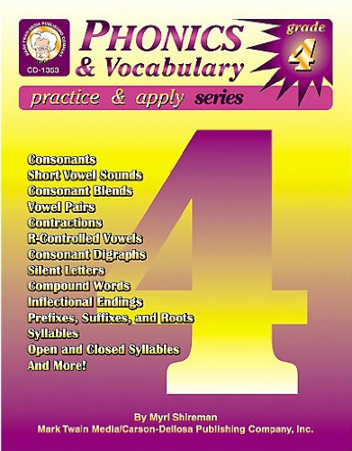 Amazon.com: Mark Twain Phonics and Vocabulary 4th Grade Workbook ...