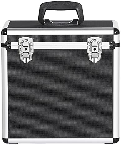 Yaheetech 12 Inch LP Storage Case Vinyl Record Storage Carry Box DJ ...