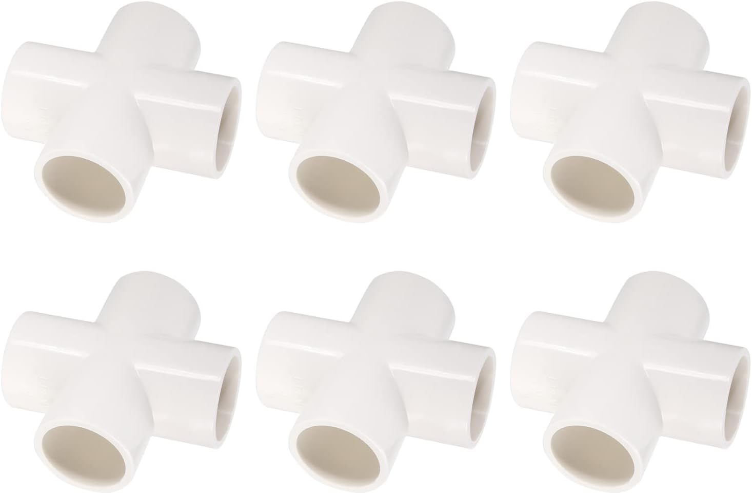 Amazon.com : METALLIXITY Tee PVC Pipe Fitting, (3/4 Inch) 6Pcs, 4-Way ...